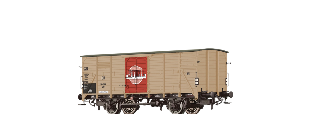 Brawa 49893 Covered Freight Car G10 Stihl DB – Scalology Ltd.