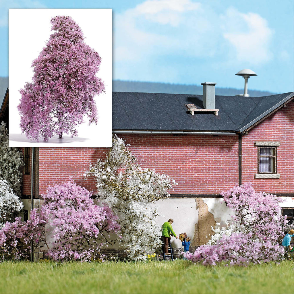 Busch 3587 Realistic bush with purple flowers – Scalology Ltd.