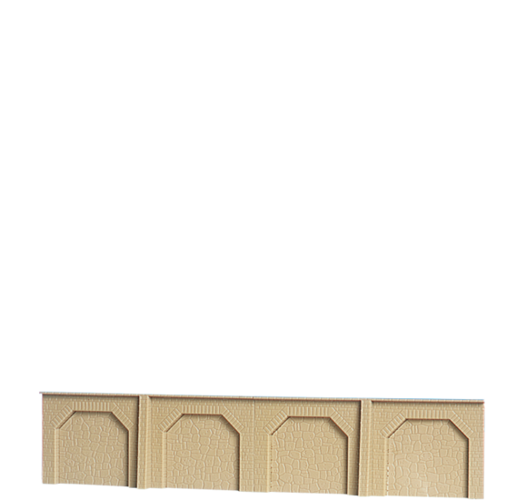 Brawa 2700 Retaining Wall with 2 arcades – Scalology Ltd.