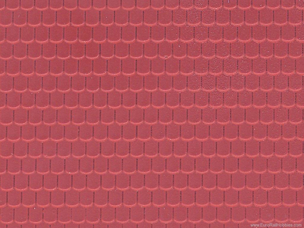 Vollmer 46026 OOHO Red roof tile moulded plastic sheet 218x119mm ...